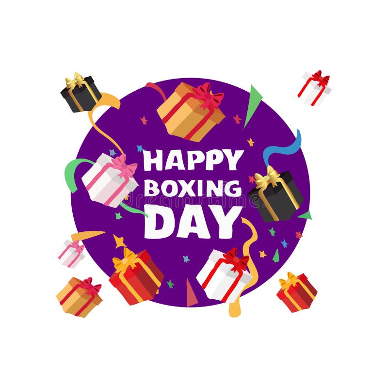 Happy Boxing Day Free Vector Illustration Stock Vector - Illustration ...