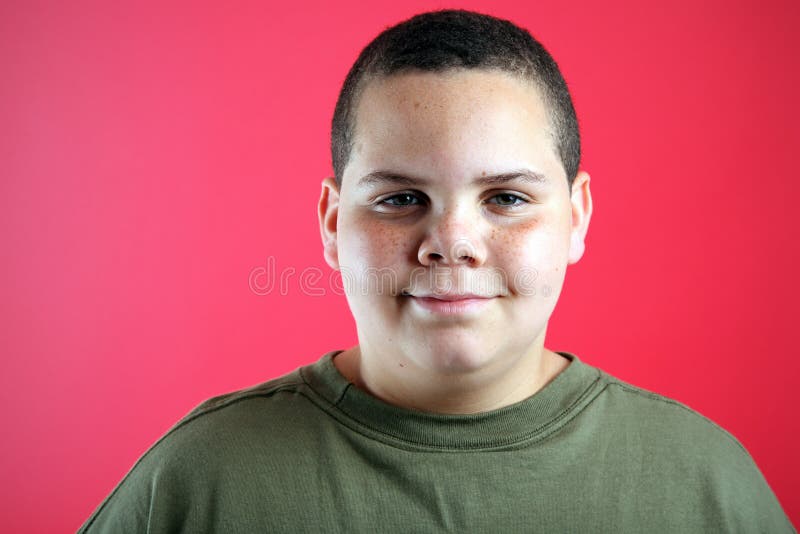 Happy boy stock image. Image of confident, overweight - 10136455