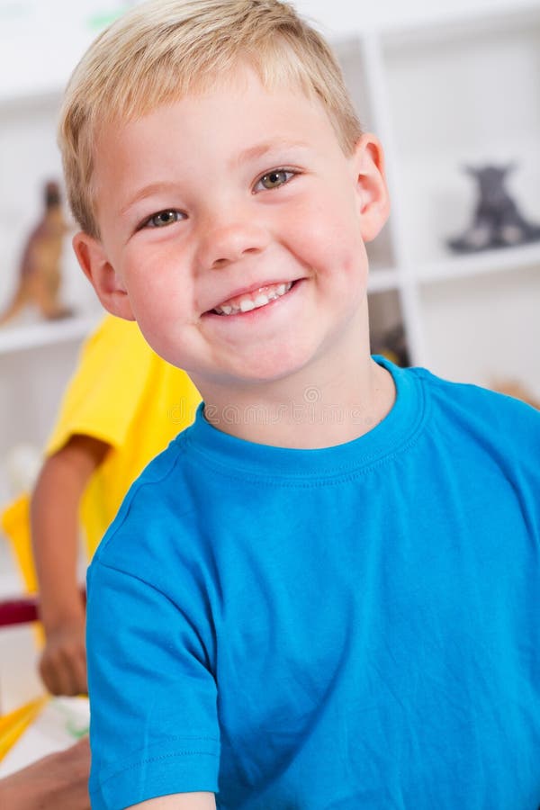 Happy boy stock photo. Image of classroom, color, creative - 15866122