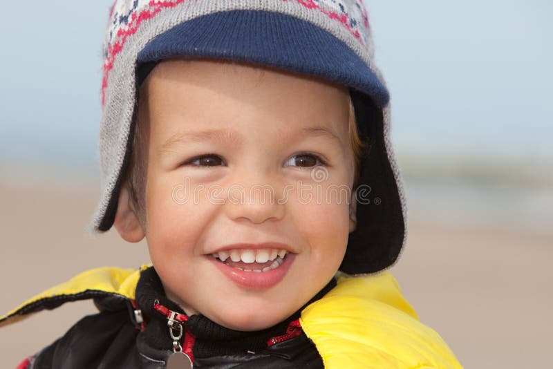 Happy Little Boy Portrait Outdoor Stock Image - Image of spring, kids ...