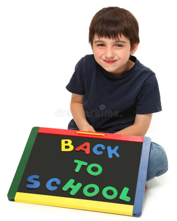 Happy Boy with Back To School Stock Image - Image of handsome, grade ...