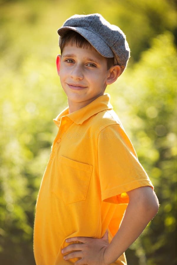 Happy Little Boy Standing in Water Stock Image - Image of blessedness ...