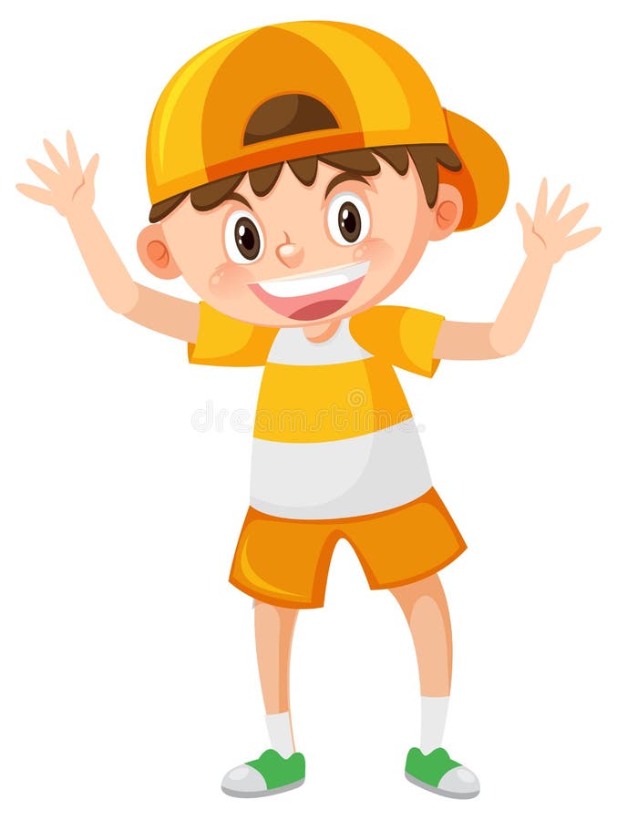 Happy Boy Cartoon Character Stock Vector - Illustration of childhood ...