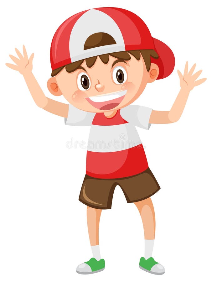 Happy Boy Cartoon Character Stock Vector - Illustration of emotion ...