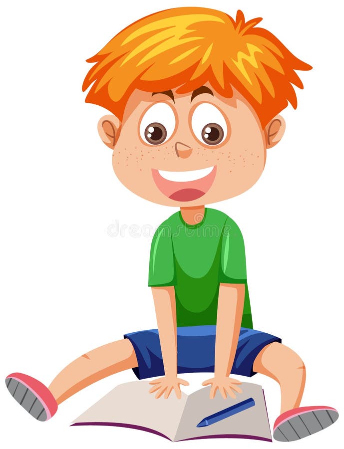 Boy Doing Homework Drawing Stock Illustrations – 163 Boy Doing Homework ...