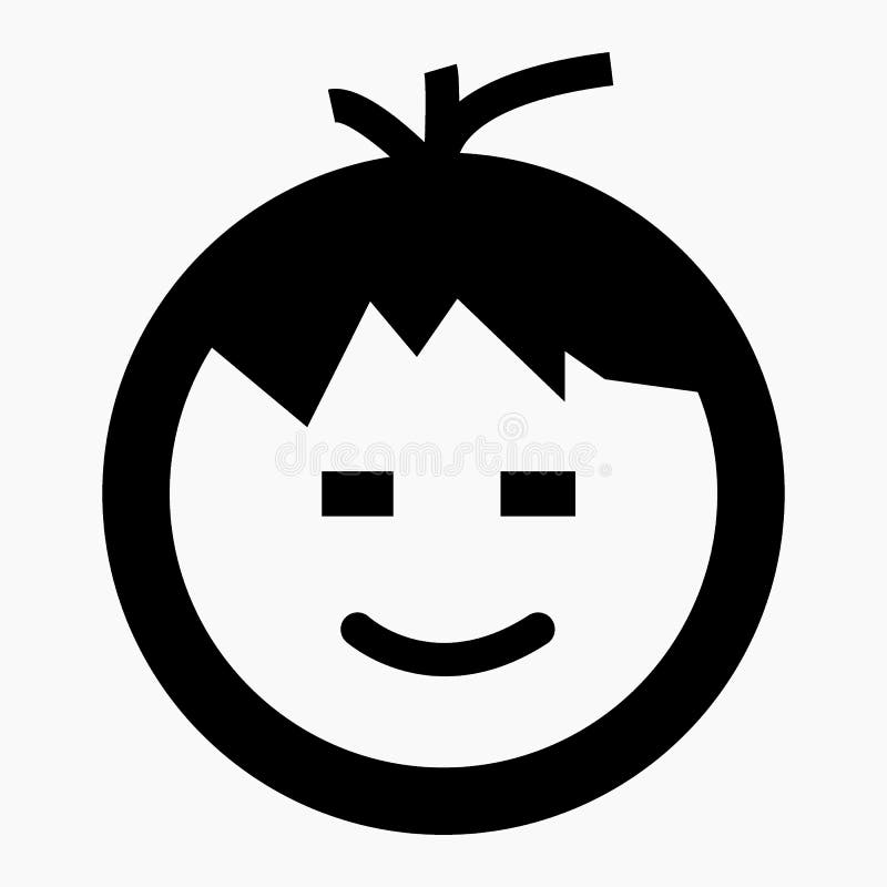 Happy boy icon vector stock vector. Illustration of vector - 261070177