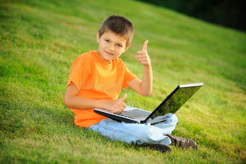 Children with laptops stock image. Image of colorful, computers - 3013111