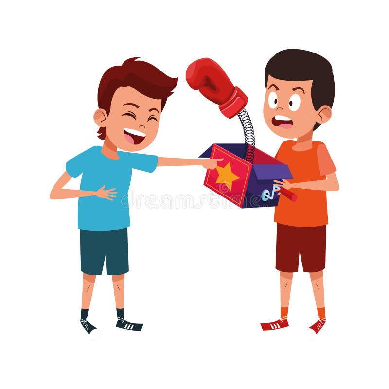 Open Gift Box Joke Surprise Over White Stock Illustrations – 14 Open ...