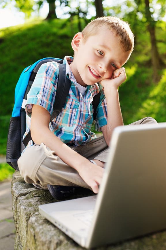 Happy boy with notebook stock photo. Image of beautiful - 26296734
