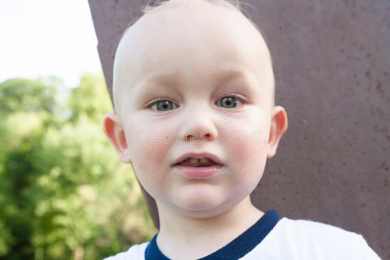 Bright Eyed Boy Outside stock photo. Image of cute, look - 56464904