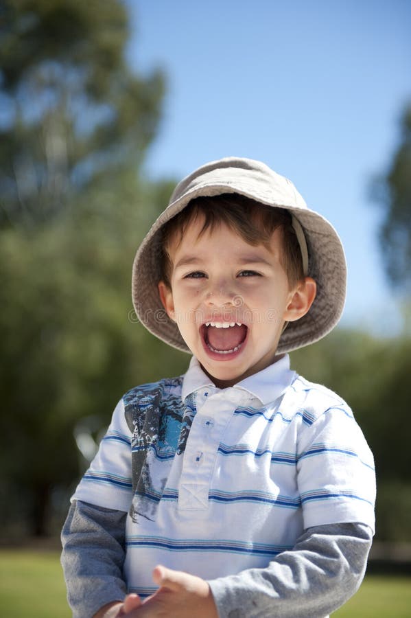 Happy Boy at Playground stock photo. Image of male, laughter - 21680766