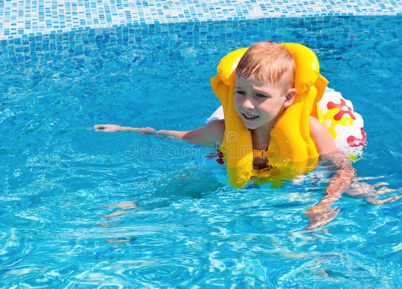 Happy boy at pool stock photo. Image of relax, exercise - 22989200