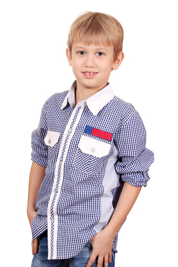 Happy Boy Portrait on White Stock Photo - Image of youth, people: 29024042