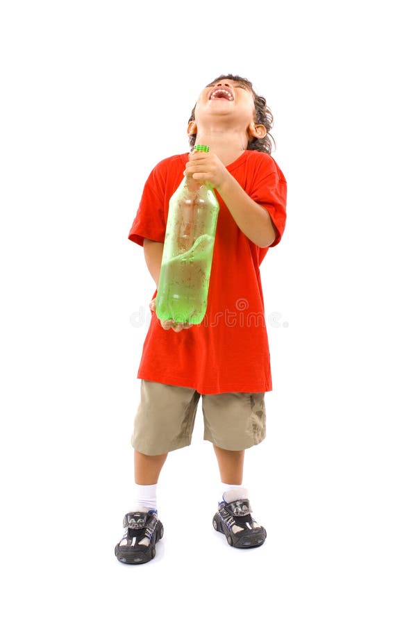 Happy Boy Refreshing stock photo. Image of isolated, healthy - 7412830
