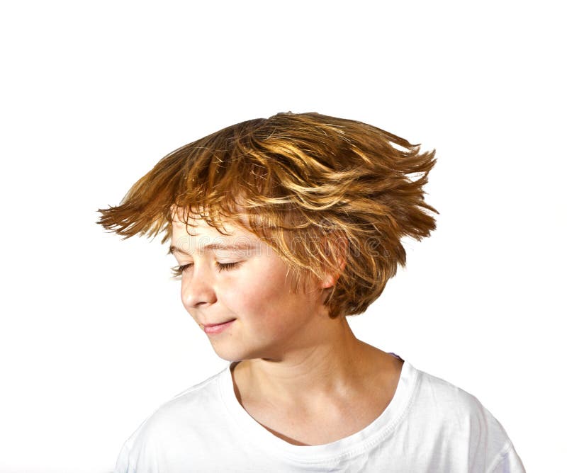 Happy Boy Shaking His Hair Stock Photos - Free & Royalty-Free Stock ...