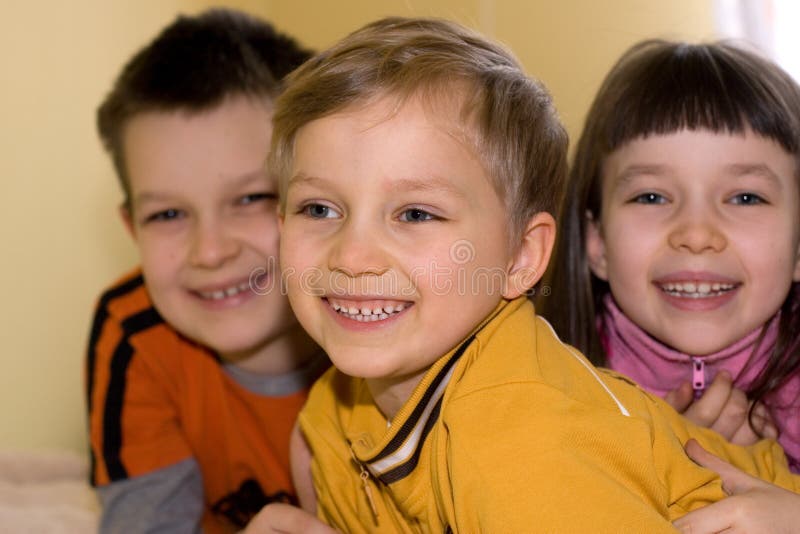Happy Boy and Siblings stock photo. Image of childhood - 2063862