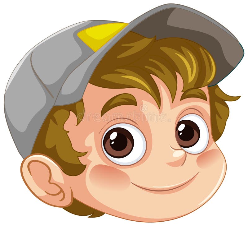 A happy boy wearing a cap stock vector. Illustration of happy - 331776921