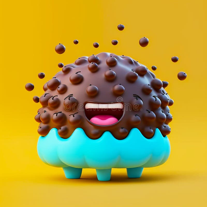 HAPPY BRAIN EMOJI - AI GENERATED Stock Illustration - Illustration of ...