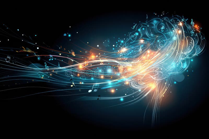 Happy Brain Icon Radiating Vibrant Energy with Musical Notes and Bright ...