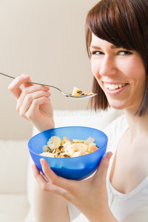 Happy breakfast stock photo. Image of color, grain, caucasian - 9352046