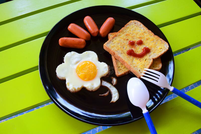 Happy breakfast stock photo. Image of smile, heart, dish - 55583212