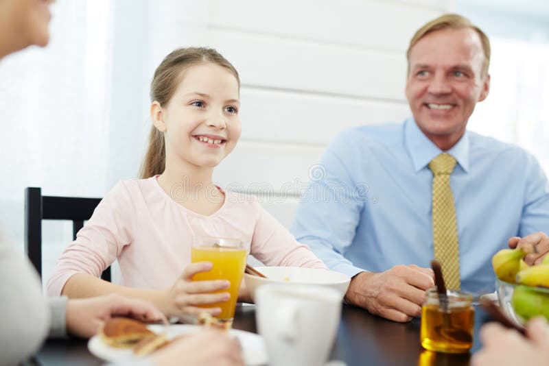 Happy breakfast stock photo. Image of family, talking - 88111344