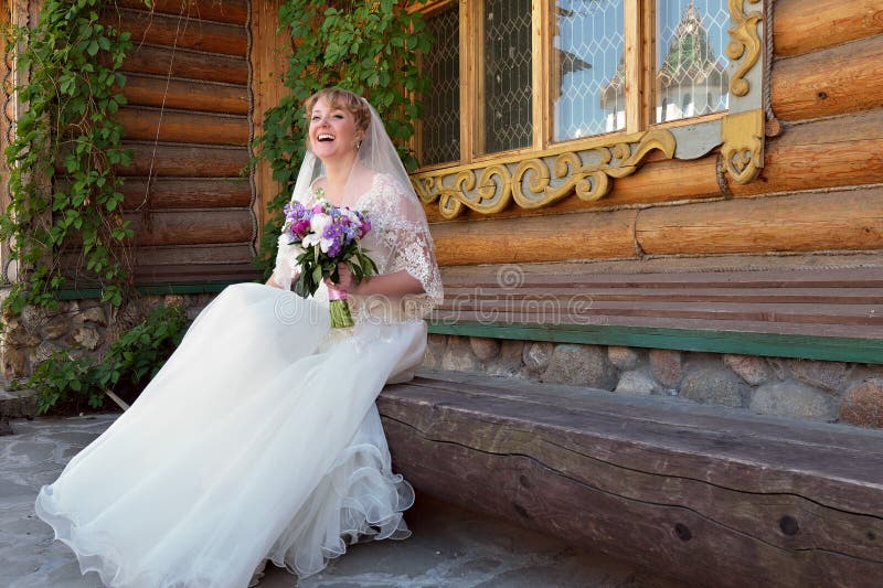 Happy bride stock image. Image of beauty, female, bridal - 19838405