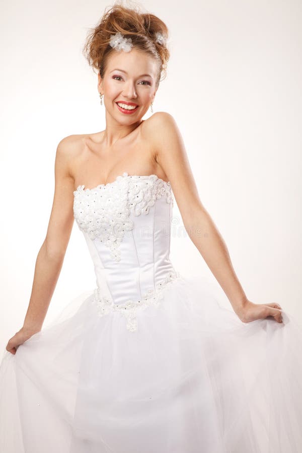 Happy bride stock photo. Image of 2530, hairstyle, fair - 28217896