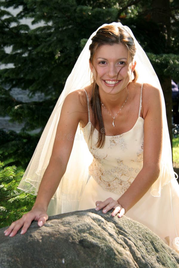 Happy Bride stock photo. Image of portrait, pretty, bride - 4220386