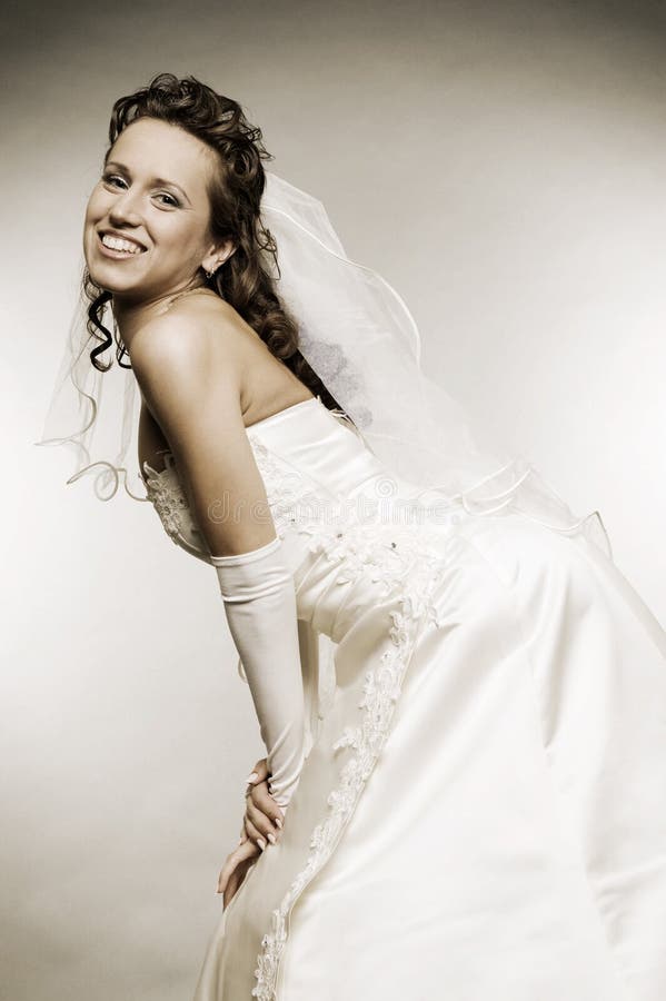 Beautiful Bride stock image. Image of back, blonde, dramatic - 2606211