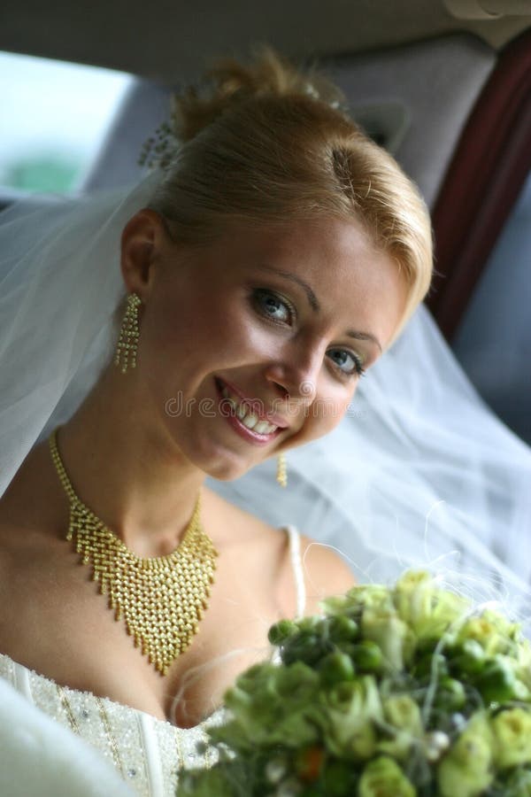 Happy Bride stock image. Image of bridal, summer, eyes - 805633