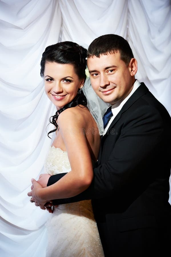 Happy bride and groom stock image. Image of happy, love - 17952003