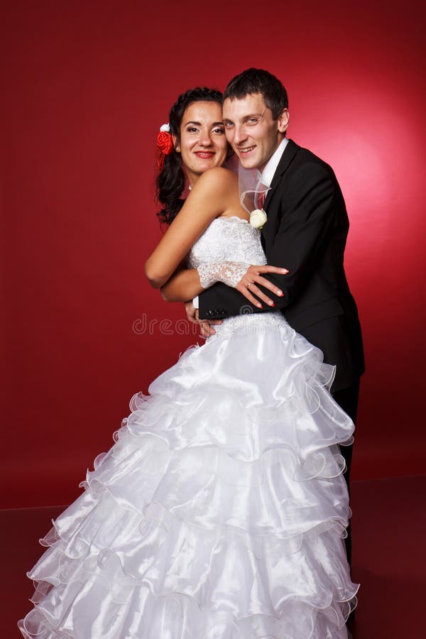 Happy bride and groom stock photo. Image of beautiful - 24244340