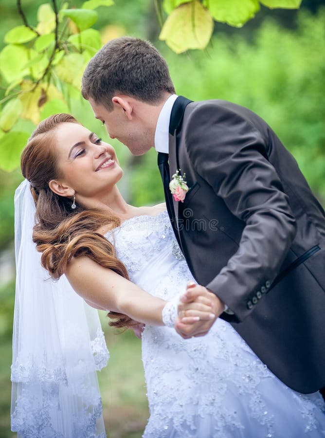 Happy Bride and groom stock image. Image of floral, love - 28118511