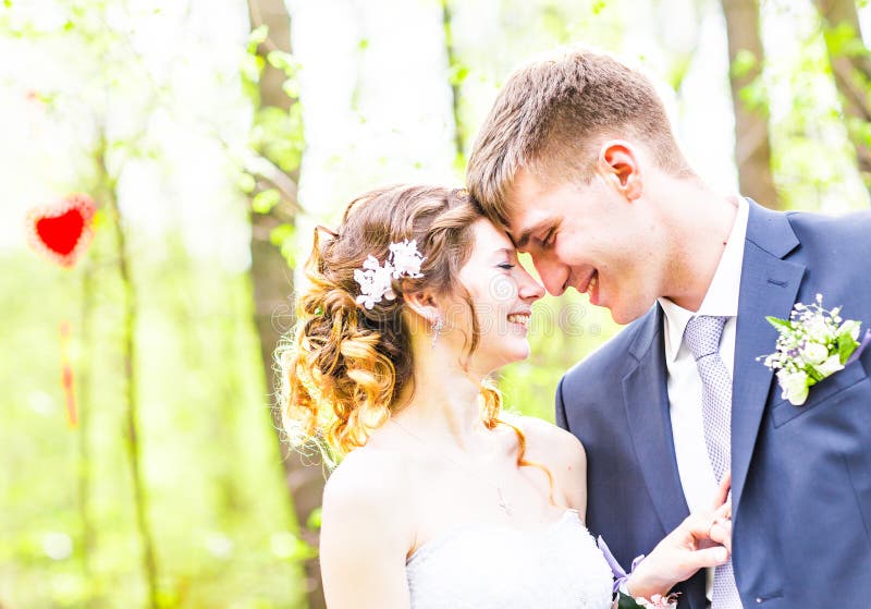 Happy Bride and Groom on Their Wedding Reception Stock Image - Image of ...