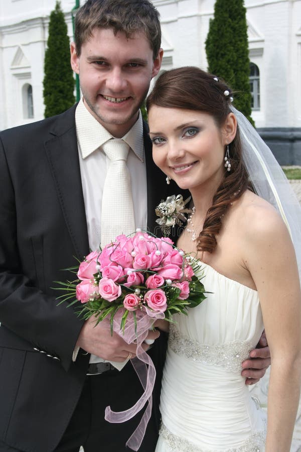 Happy bride and groom stock image. Image of love, adult - 36176713