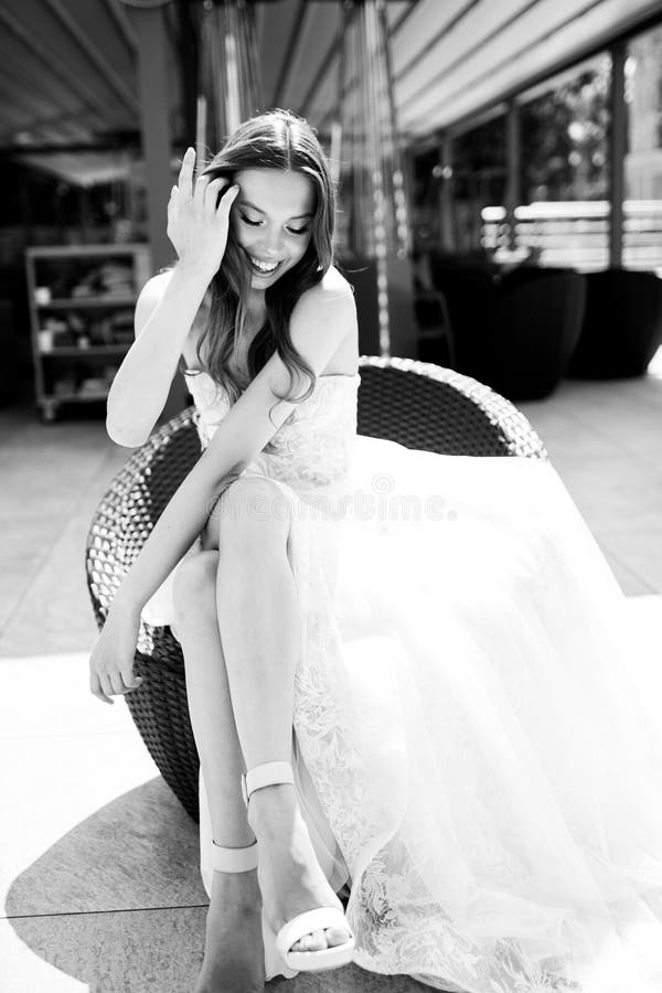 Wedding Bride Smiling .happy Bride Smiling at the Camera Stock Image ...