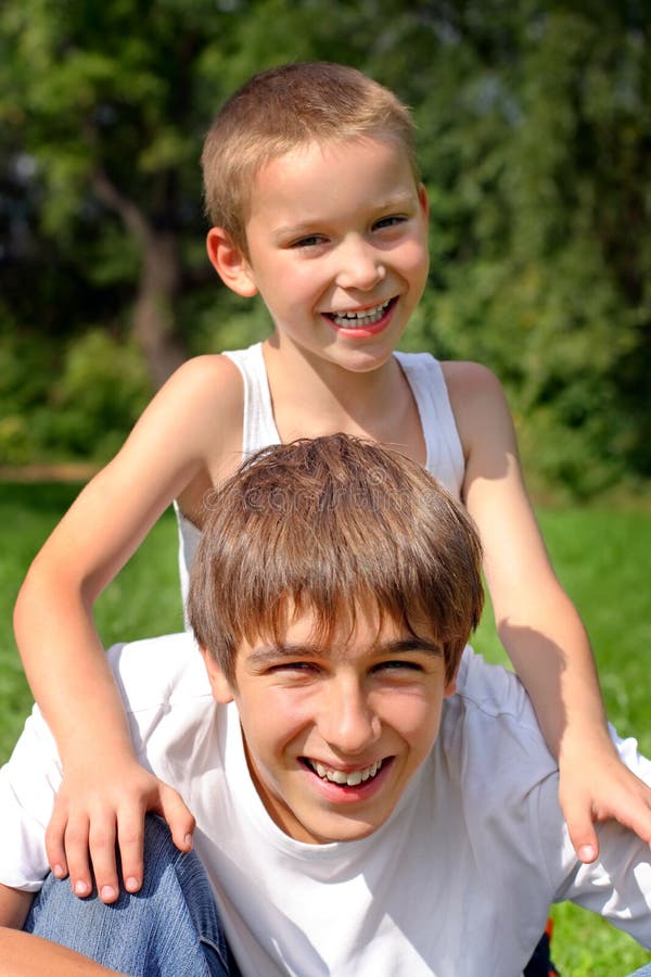 Happy Brothers Portrait stock photo. Image of adolescence - 28604174