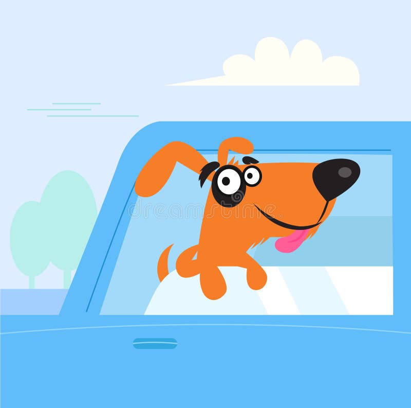 Dog Riding Car Stock Illustrations – 884 Dog Riding Car Stock ...