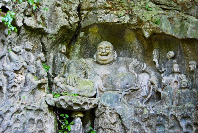 Happy Buddha cave stock image. Image of religous, brown - 4523137
