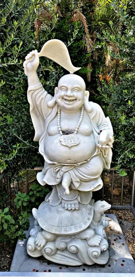 Happy Buddha on Turtle stock image. Image of monument - 249402965