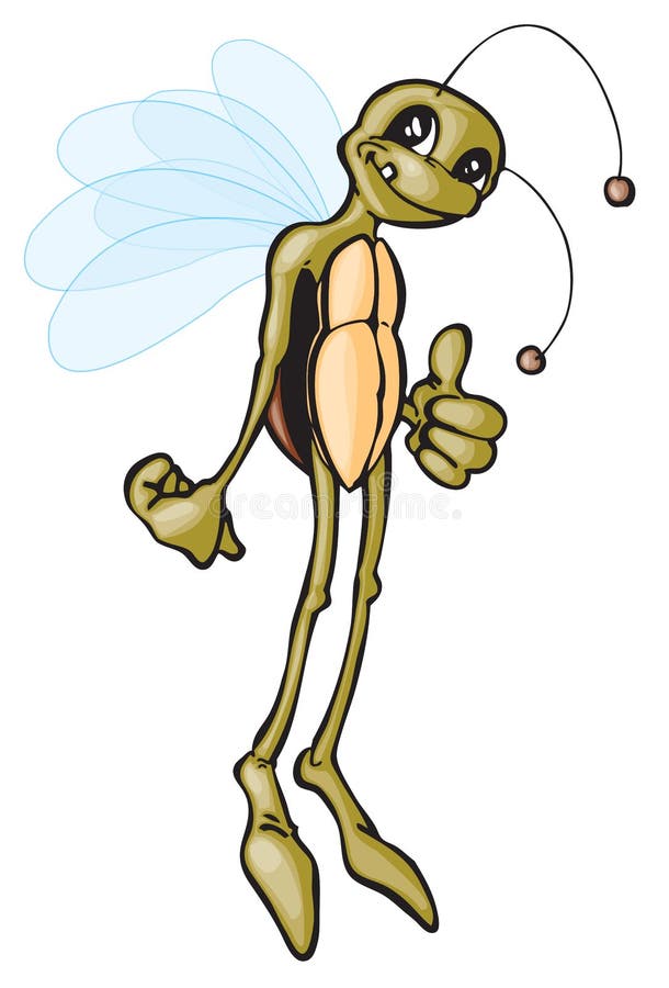 Happy bug stock vector. Illustration of wings, beetle - 12397597