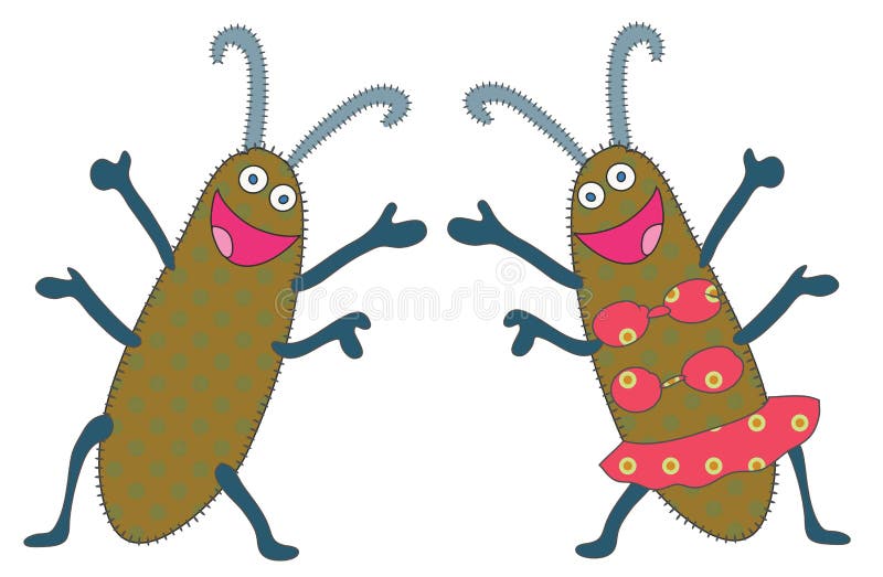 Happy cartoon bugs stock illustration. Illustration of illustrations ...