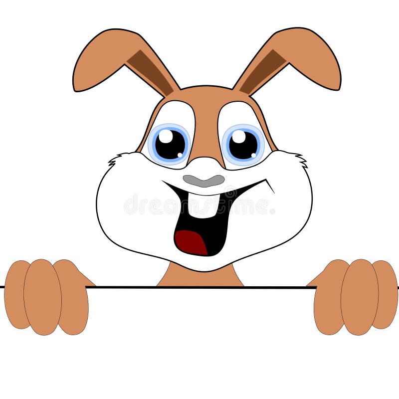 Happy bunny stock illustration. Illustration of cute - 18625674