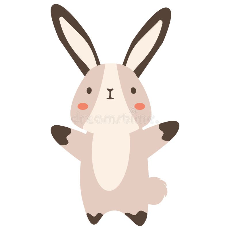 Happy Bunny Rabbit Cartoon Vector Stock Vector - Illustration of child ...
