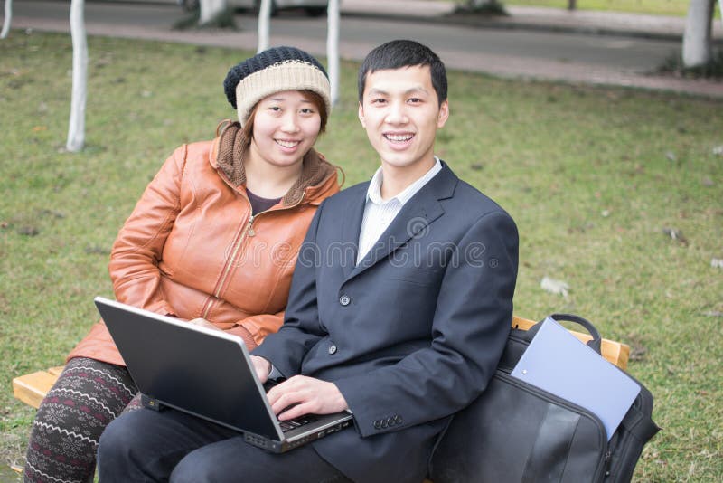 Happy business stock photo. Image of asia, portrait, outside - 24642246