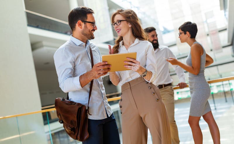 Happy Business People, Colleagues in Modern Office Working Together and ...