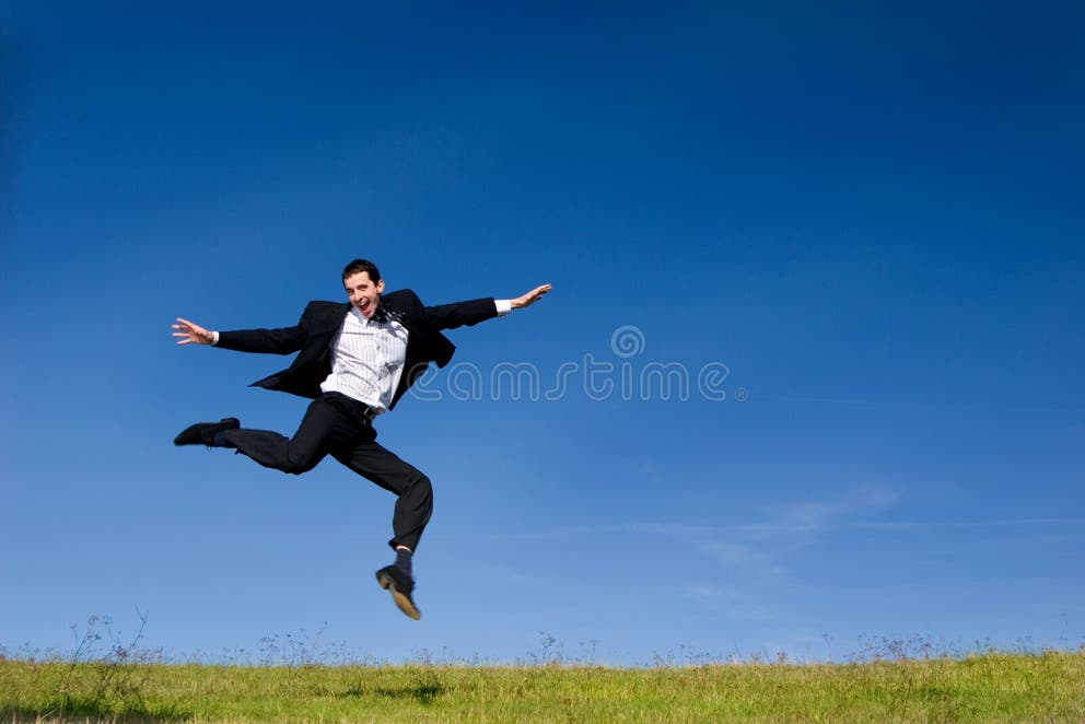 Happy business jump stock image. Image of working, celebration - 4867937