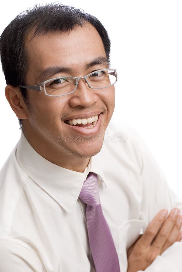 Happy asian man stock photo. Image of male, bright, happy - 3610578