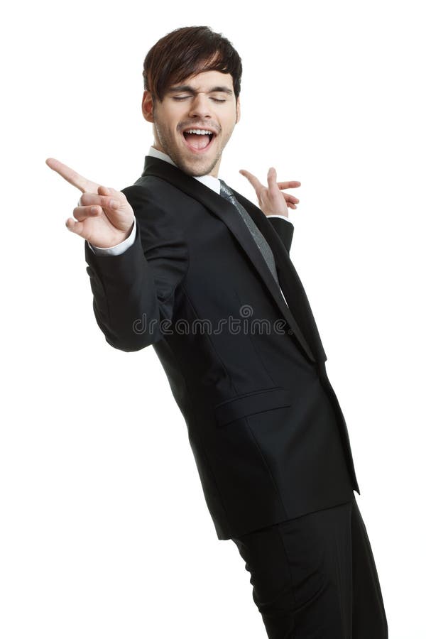 Happy business man stock photo. Image of white, enjoy - 23888894